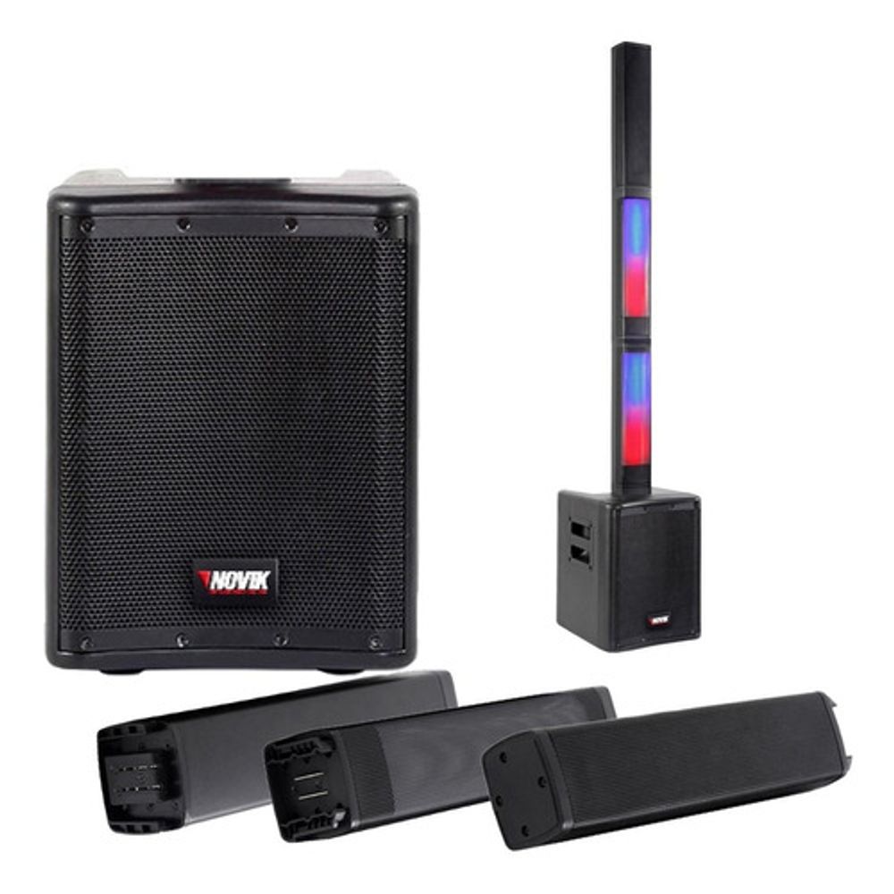 CAIXA DE SOM ATIVA 400W BLUETOOTH BATERIA COM SISTEMA VERTICAL ARRAY ...