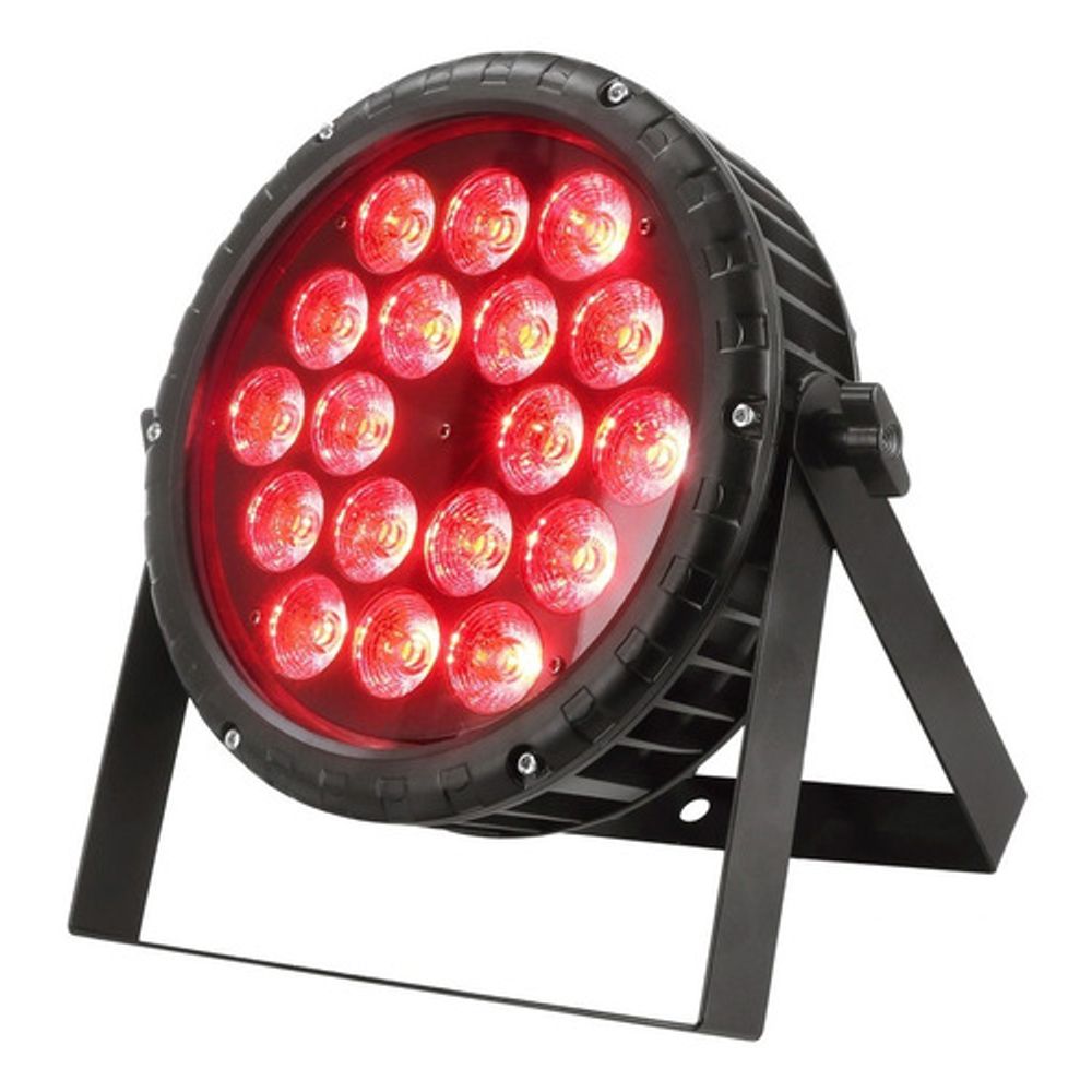 REFLETOR LED PAR 64 18 LEDS 18W RGBWA + UV PROVA DGUA IP65 SK-QA1818 SKYPIX - enterlight