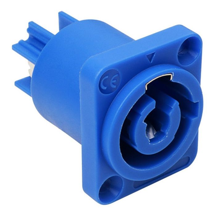 CONECTOR POWERCON FEMEA 3 VIAS PAINEL QUADRADO IN AZUL LU-71394A ...