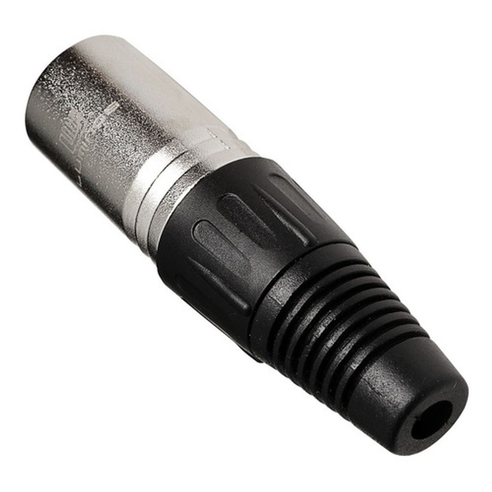 CONECTOR XLR CANON MACHO 3 PINOS NIQUELADO LU-71218 LUMINOS - enterlight