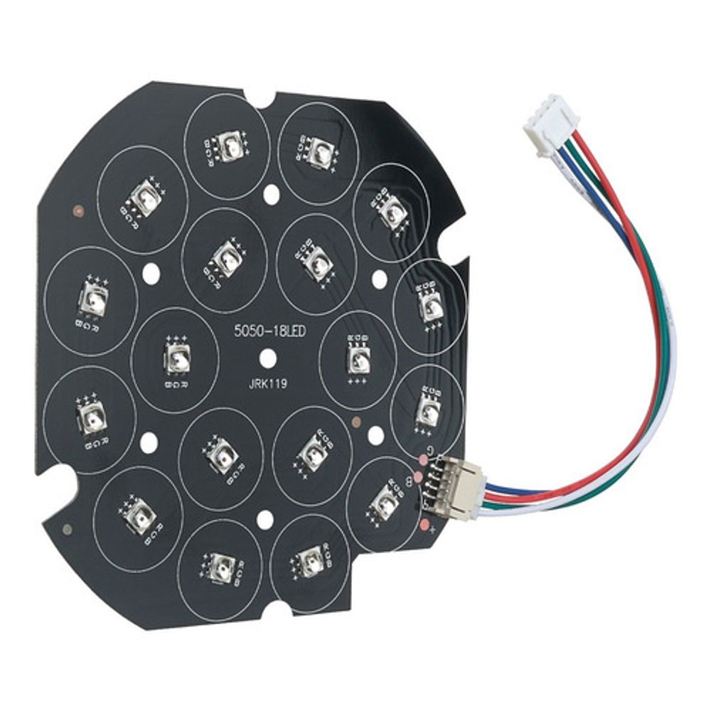 PLACA DE LED PARA REPOSIÇÃO COM 18 LEDS 3W RGB TRI LED MINI SLIM PAR ...