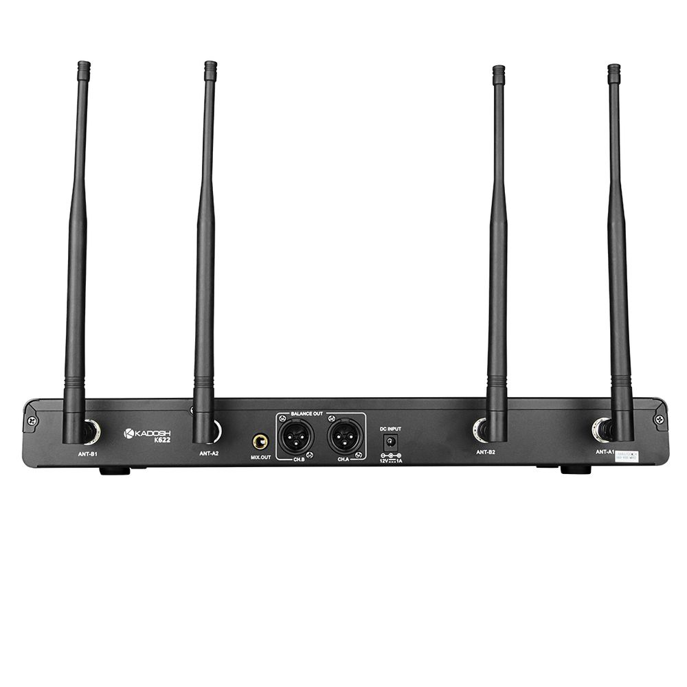 MICROFONE SEM FIO DUPLO MAO UHF COM DISPLAY K 622M KADOSH - enterlight
